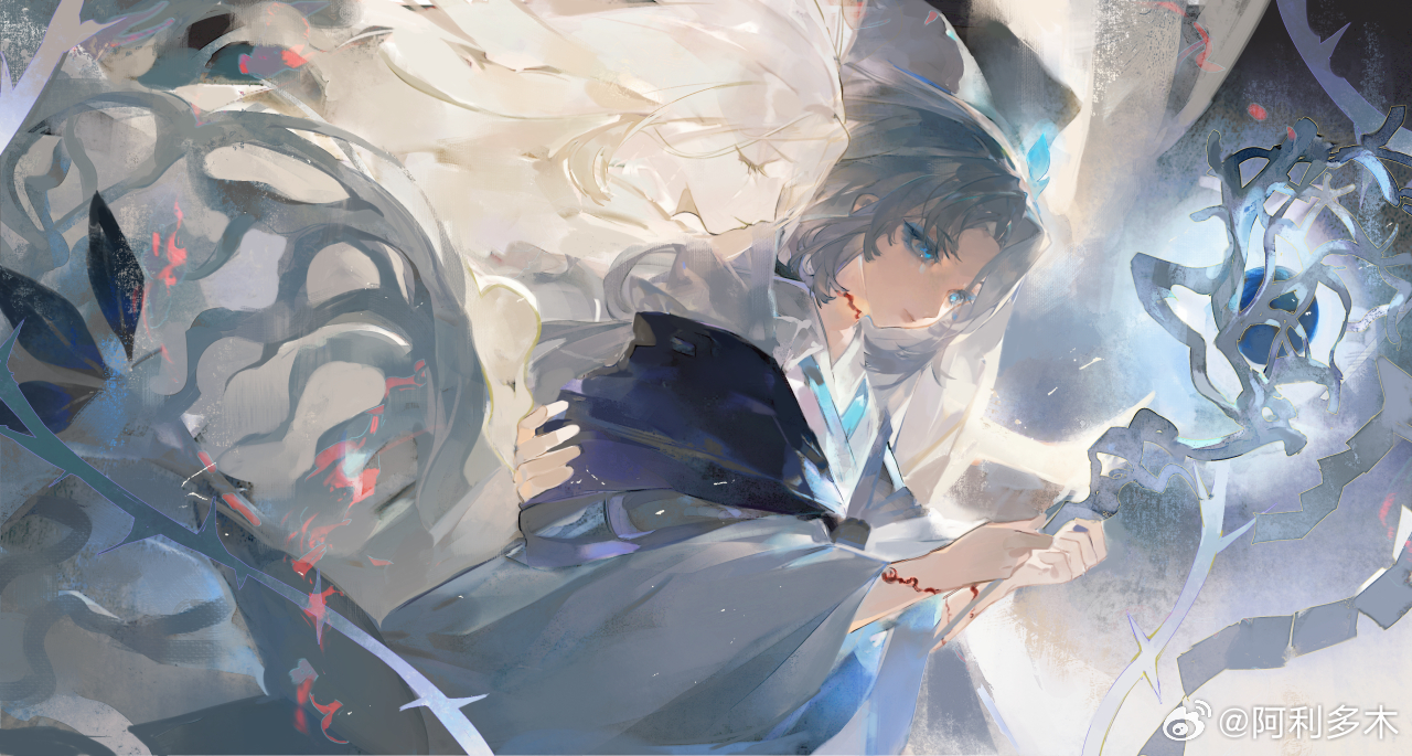 Safebooru - 2girls ali duo mu blue eyes blue eyeshadow blue nails ...