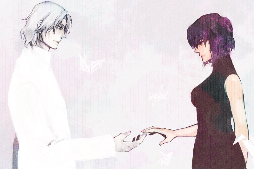 Safebooru - 1boy 1girl ghost in the shell kusanagi motoko kuze hideo ...