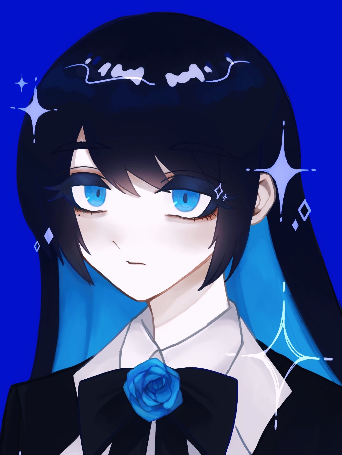 Safebooru - 1girl ado (ado1024imokenp) ado (utaite) blue background ...