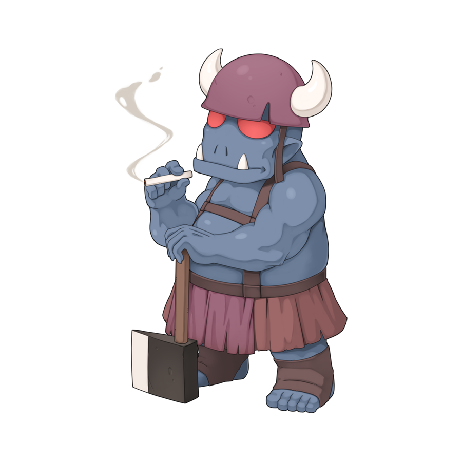 Safebooru - 1boy axe brown footwear brown skirt chibi chibi only ...