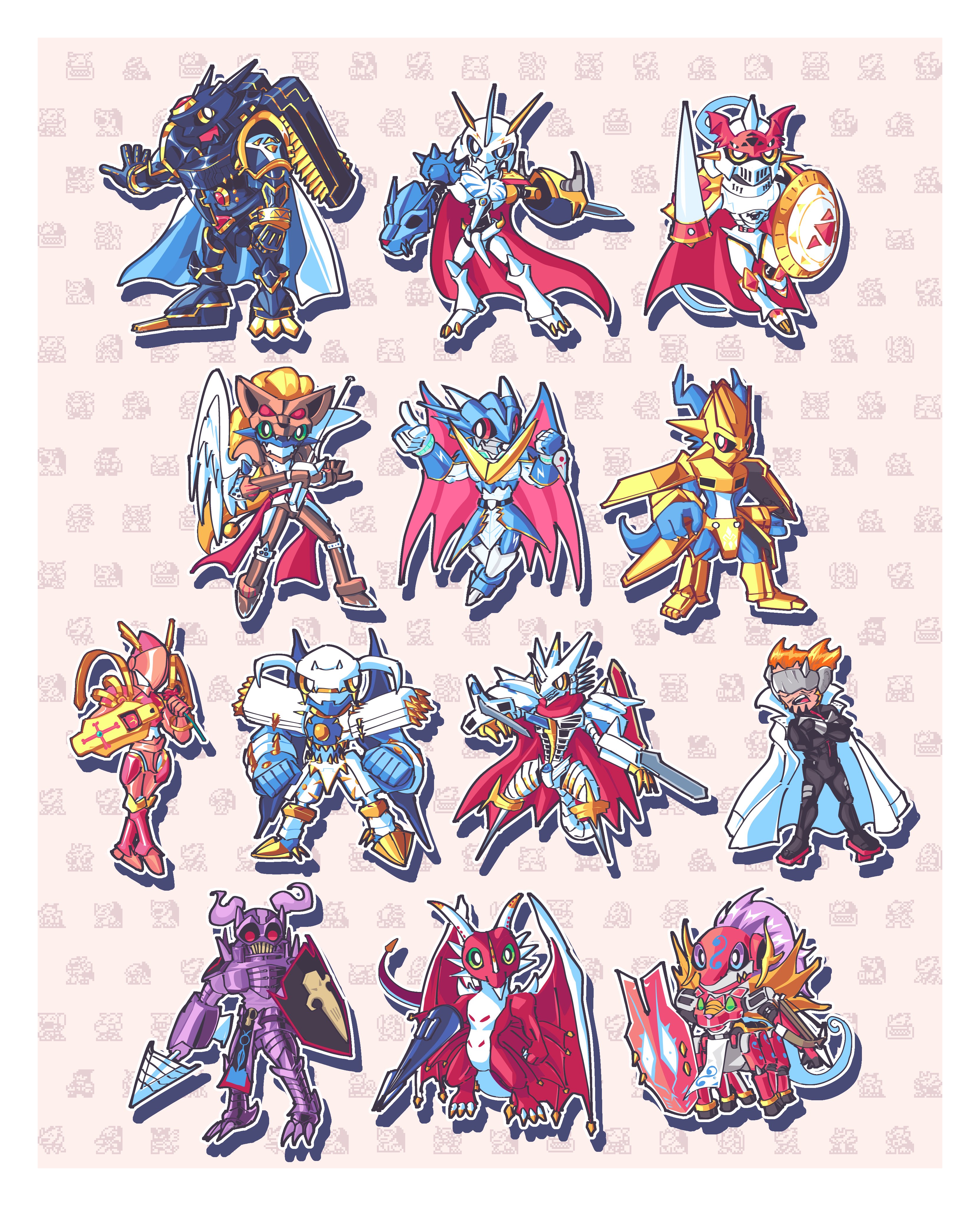 Safebooru - absurdres alphamon arm blade armor black armor black wings ...