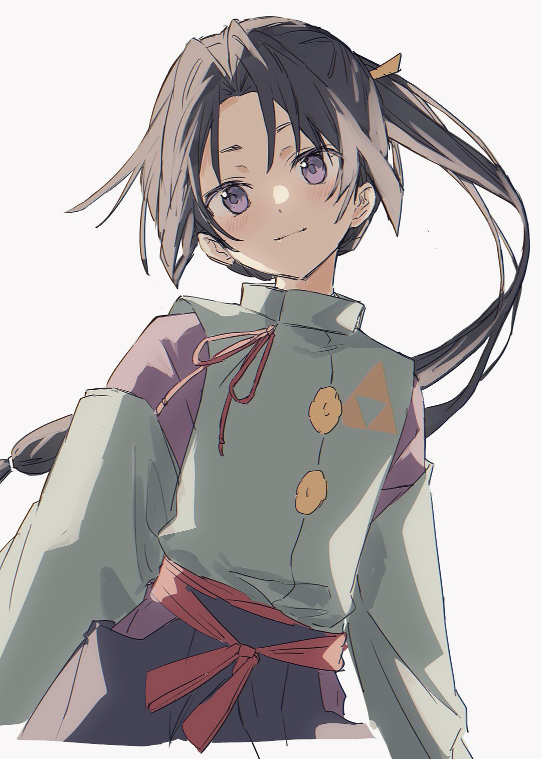 Safebooru - 1boy black hair commentary request cropped legs head tilt ...