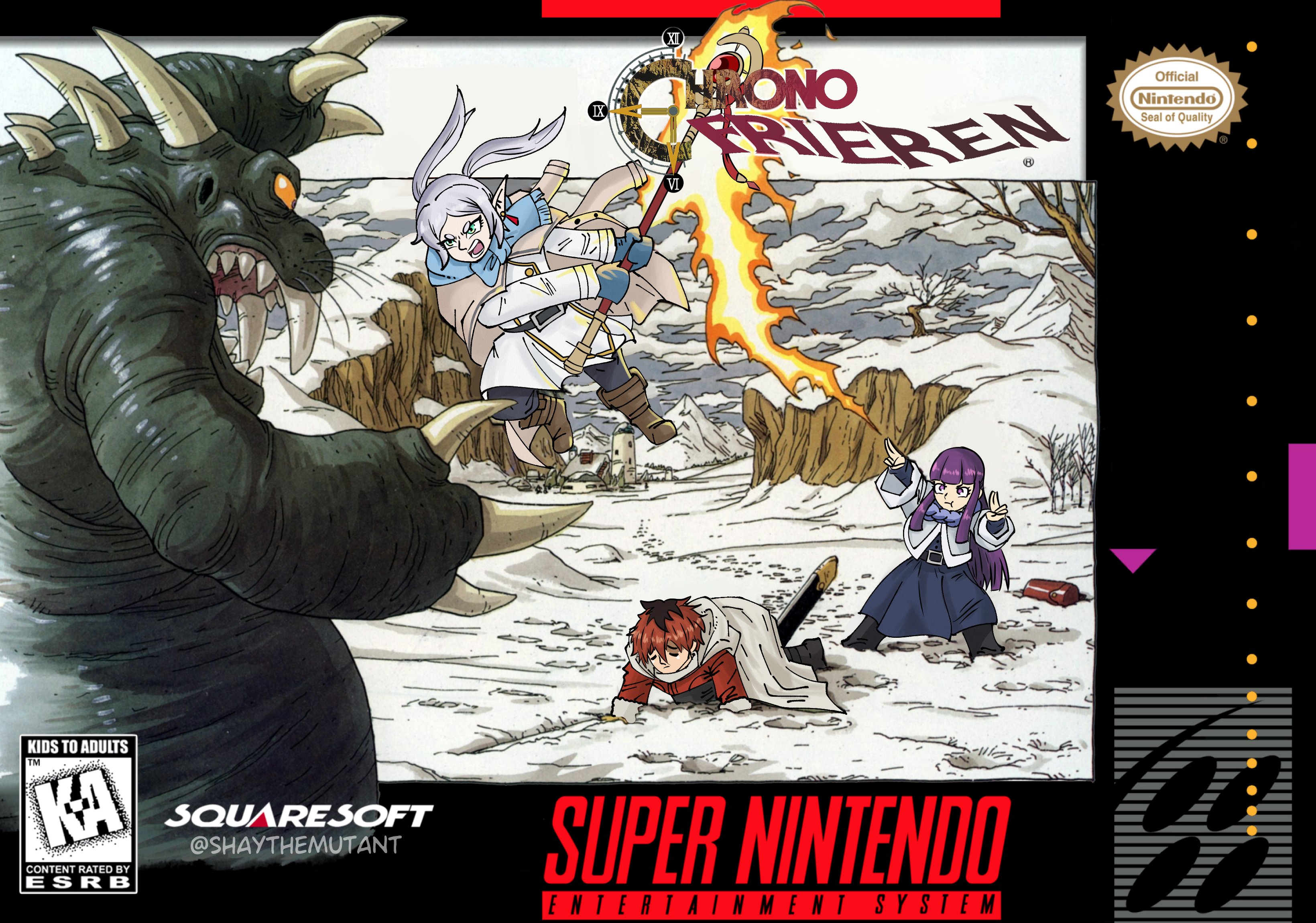 Safebooru - 1boy 2girls absurdres casting spell chrono trigger fern ...