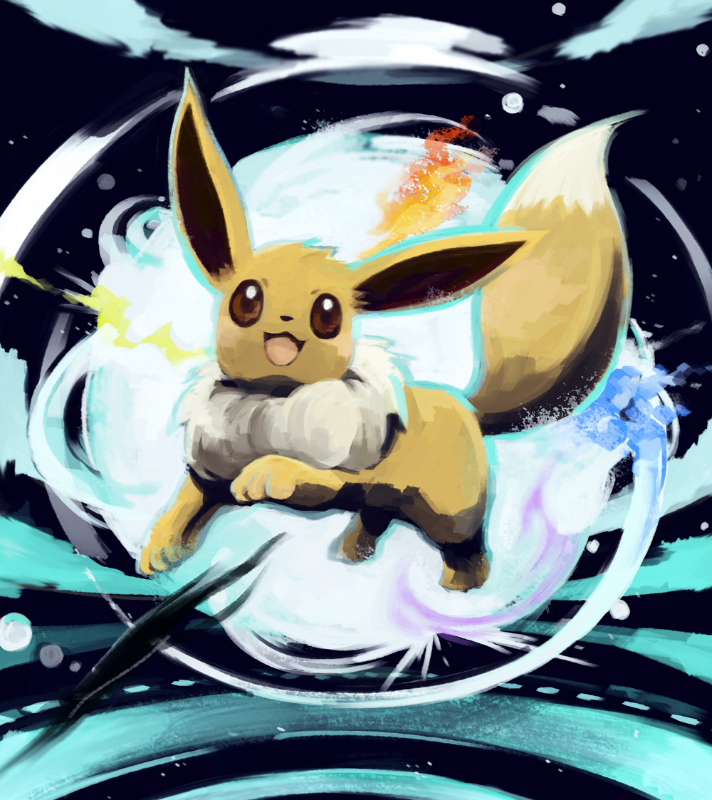 Safebooru - animal focus brown eyes clouds commentary request eevee ...