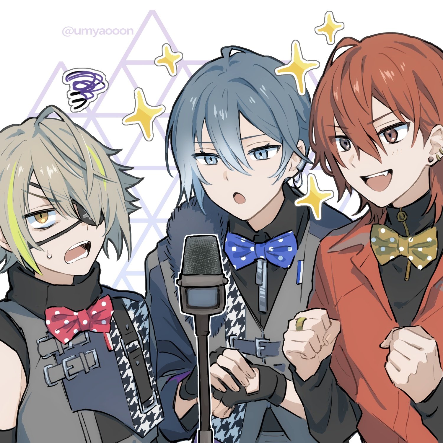 Safebooru - 18trip 3boys ahoge black eyes blonde hair brown eyes brown ...