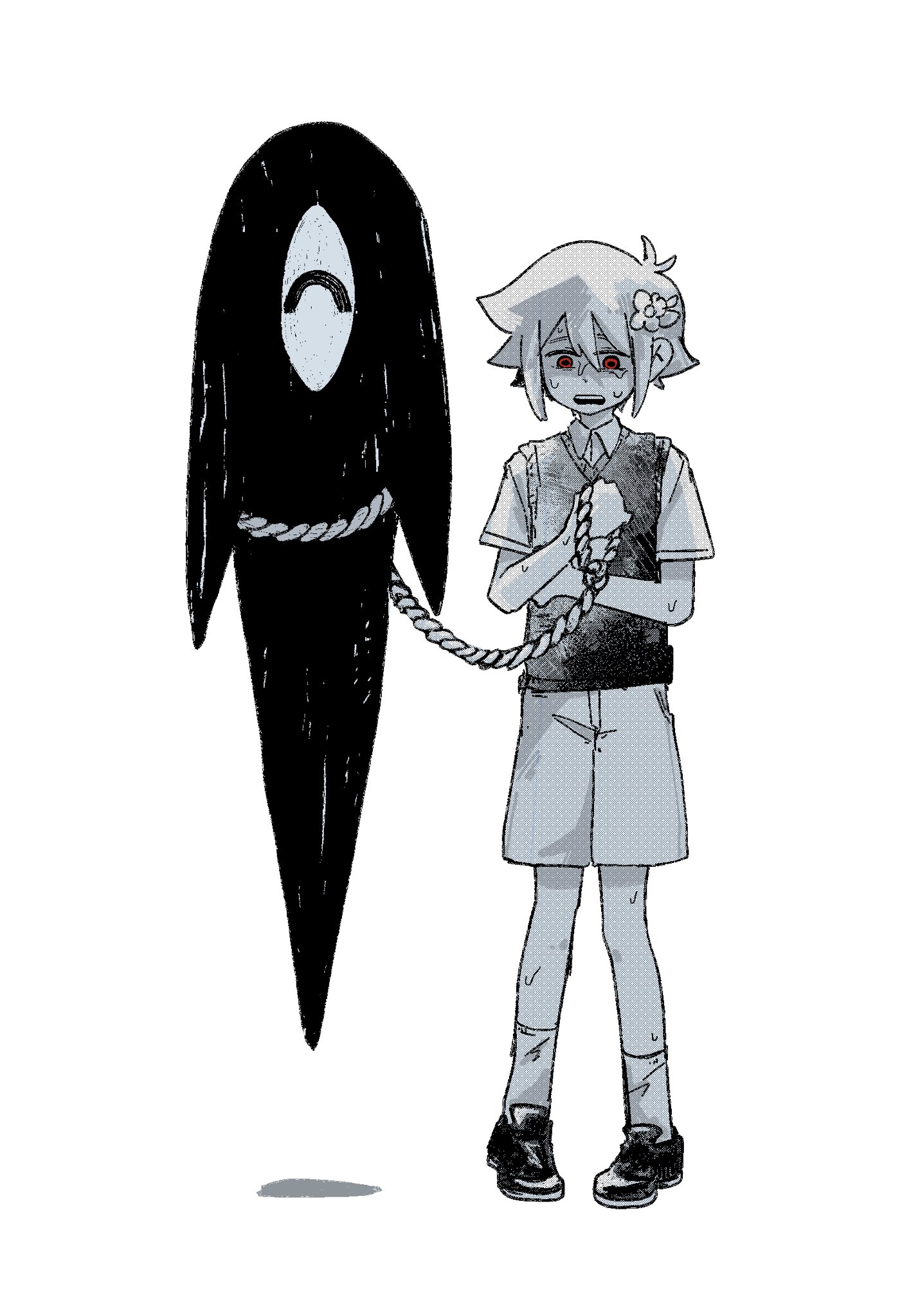 Safebooru - 1boy basil (faraway) (omori) basil (omori) collared shirt ...