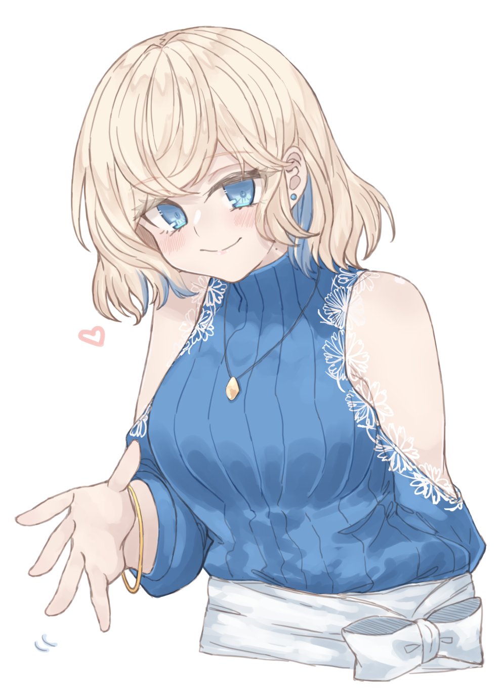 Safebooru - 1girl az toride blonde hair blue eyes blue hair blue sweater gloire (kancolle ...