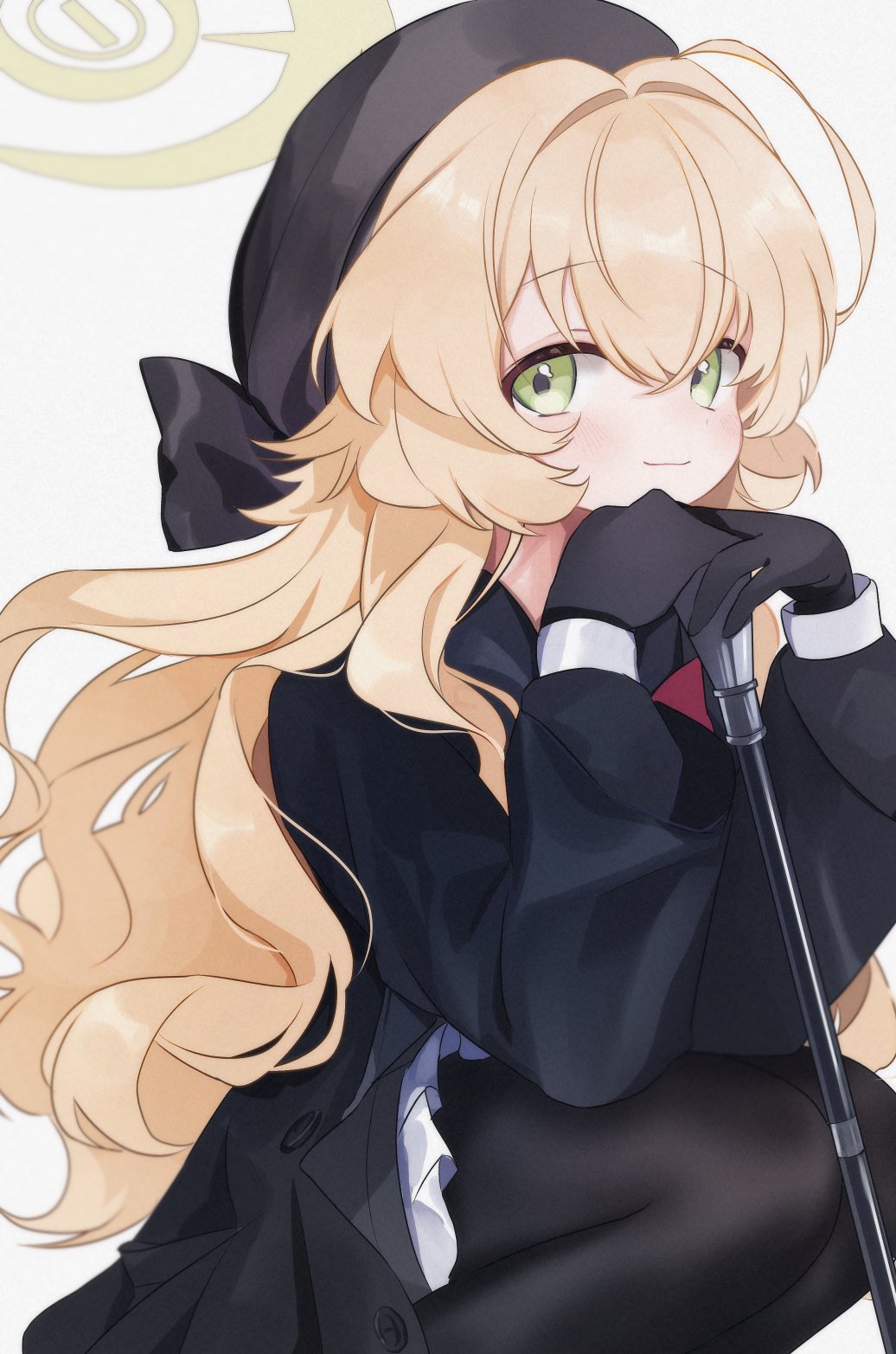 Safebooru - 1girl black beret black coat black gloves black hat black pantyhose black sailor ...