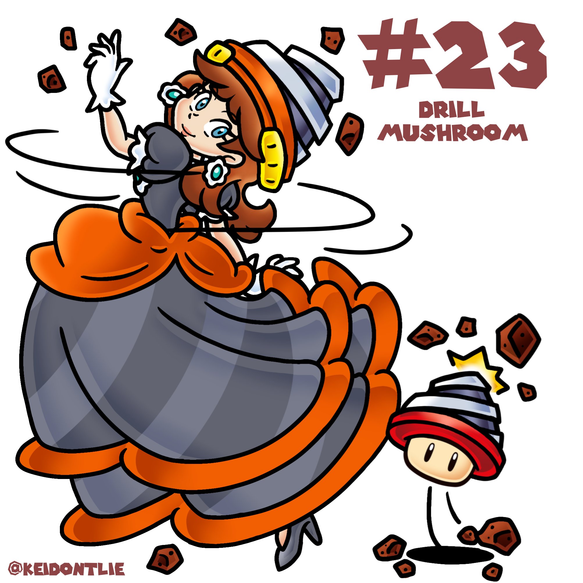 Safebooru - 1girl artist name blue eyes brown hair dress drill drill ...