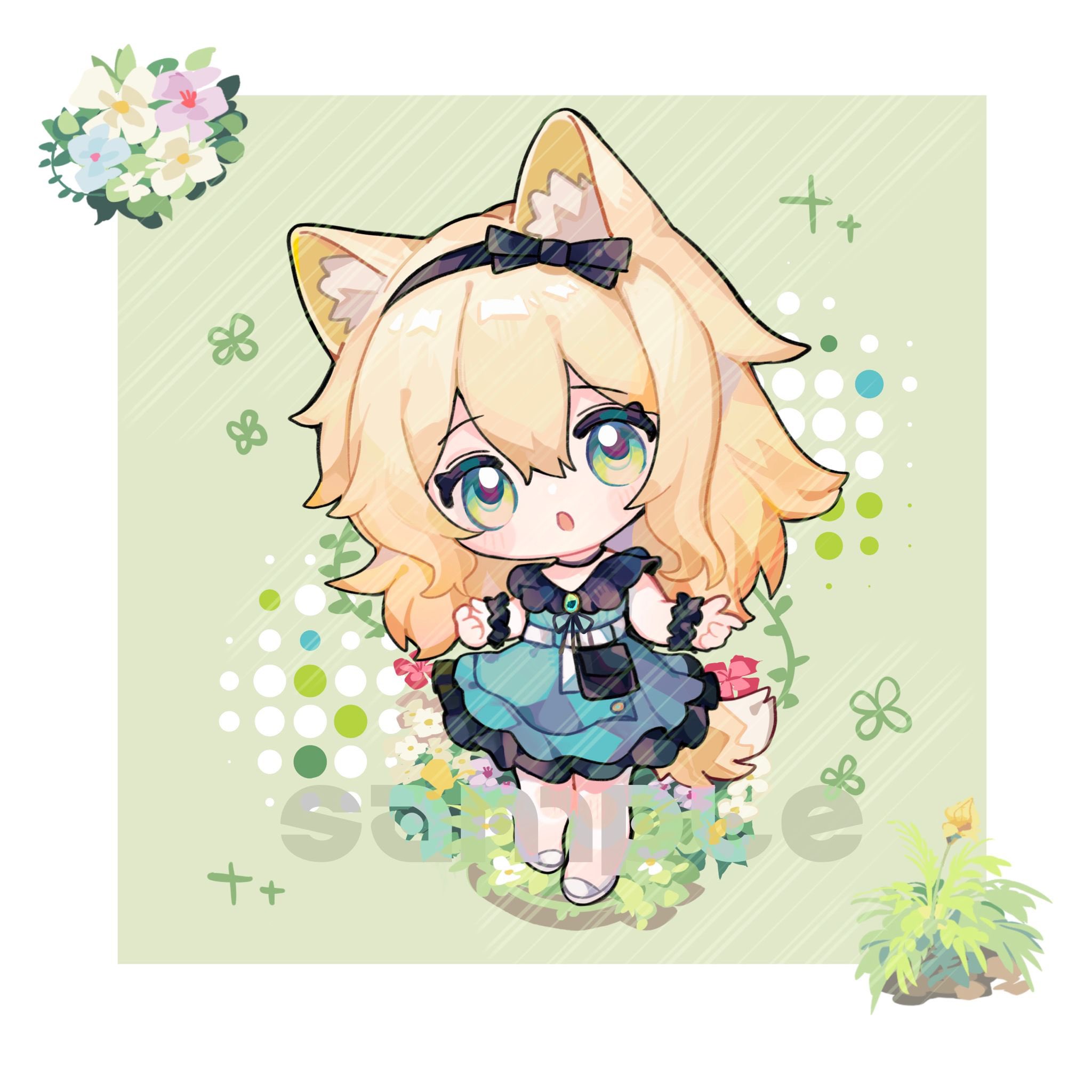 Safebooru - 1girl :o animal ear fluff animal ears arknights black bow black hairband blonde hair ...