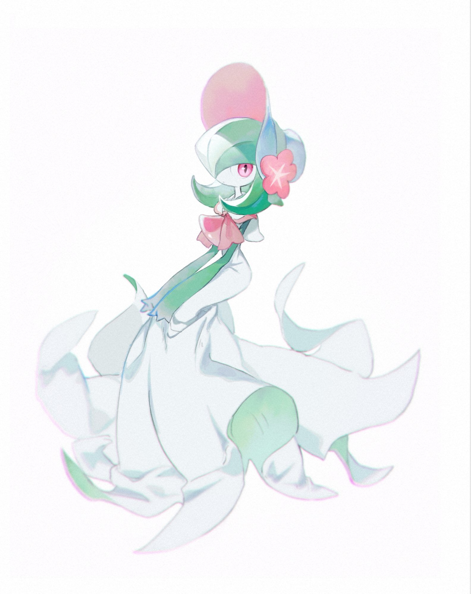 Safebooru - bob cut bonnet colored skin dress flower gardevoir ...