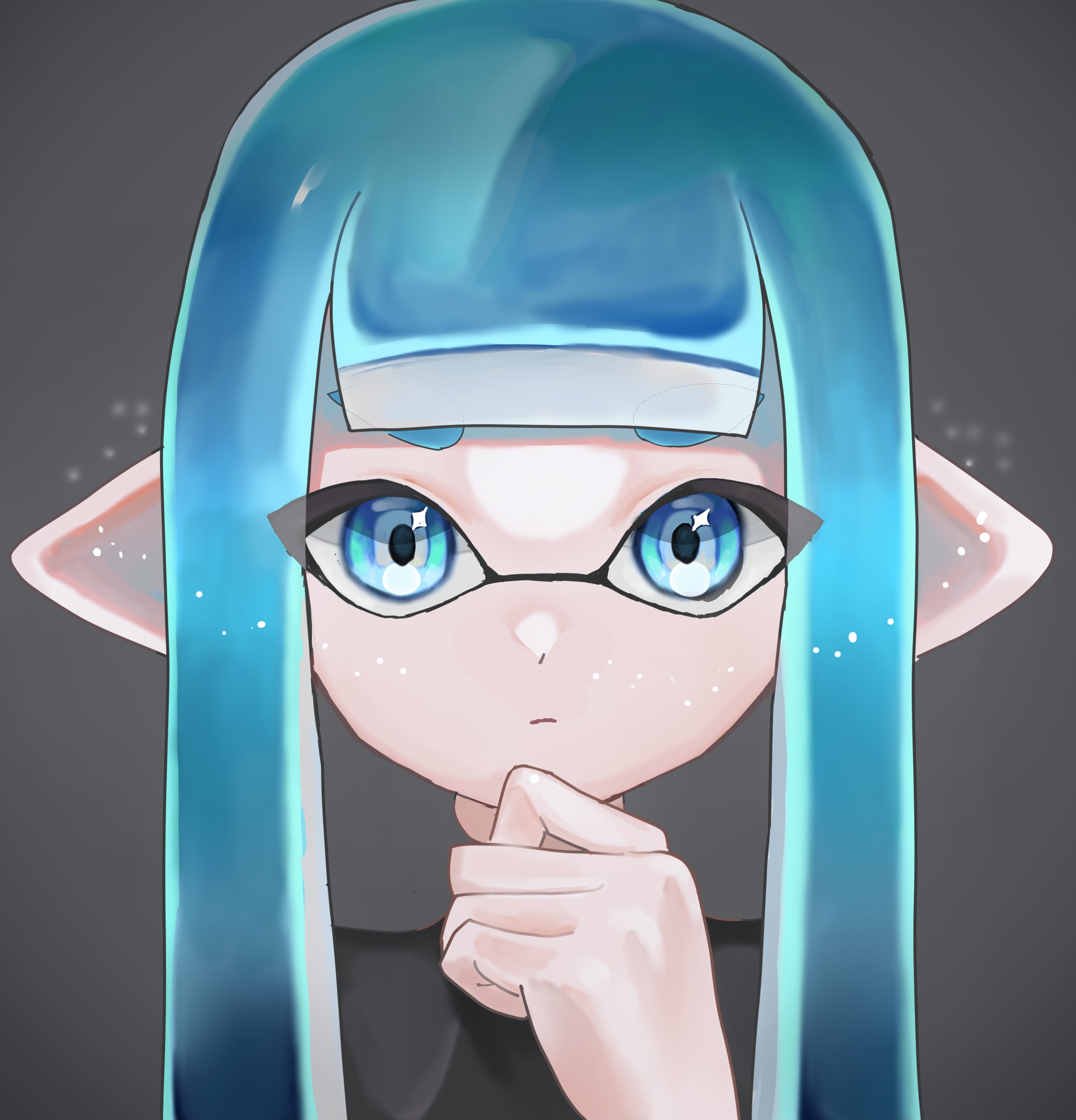 Safebooru - 1girl absurdres blue eyes blue hair closed mouth commentary ...