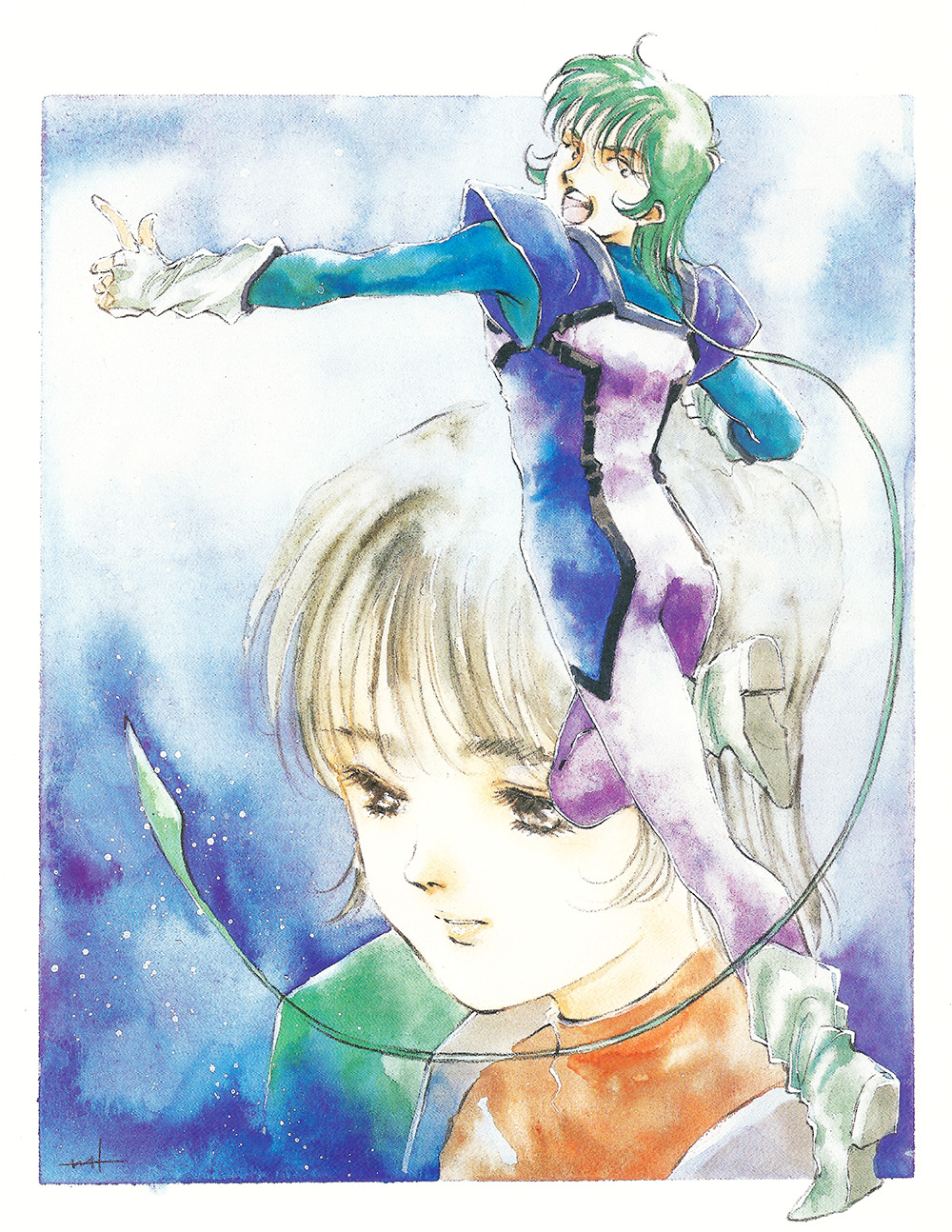 Safebooru - 1980s (style) 1boy 1girl boots choujikuu seiki orguss emaan ...