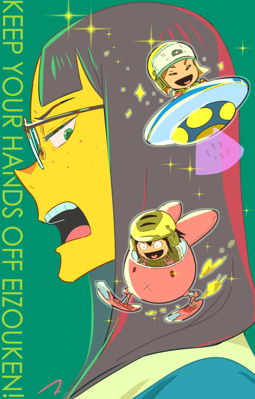 Safebooru - 3girls asakusa midori asymmetrical bangs black hair brown hair copyright name ear ...