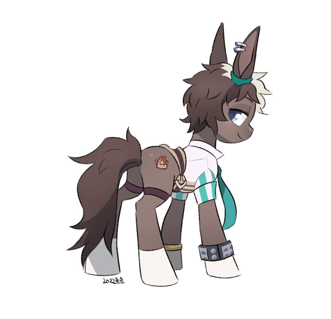 Safebooru - 1girl animal ears animalization belt blue eyes blue necktie blue sleeves bracelet ...