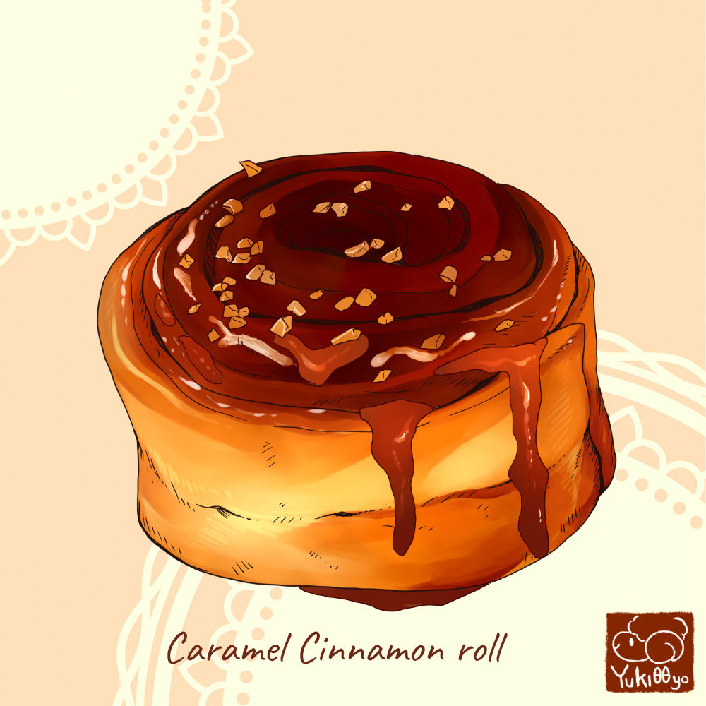 Safebooru - artist logo artist name caramel cinnamon roll food food ...
