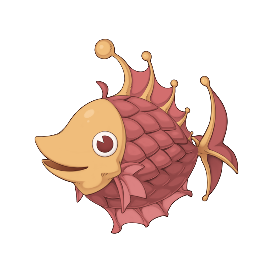 Safebooru - animal focus chibi chibi only fish full body looking at ...