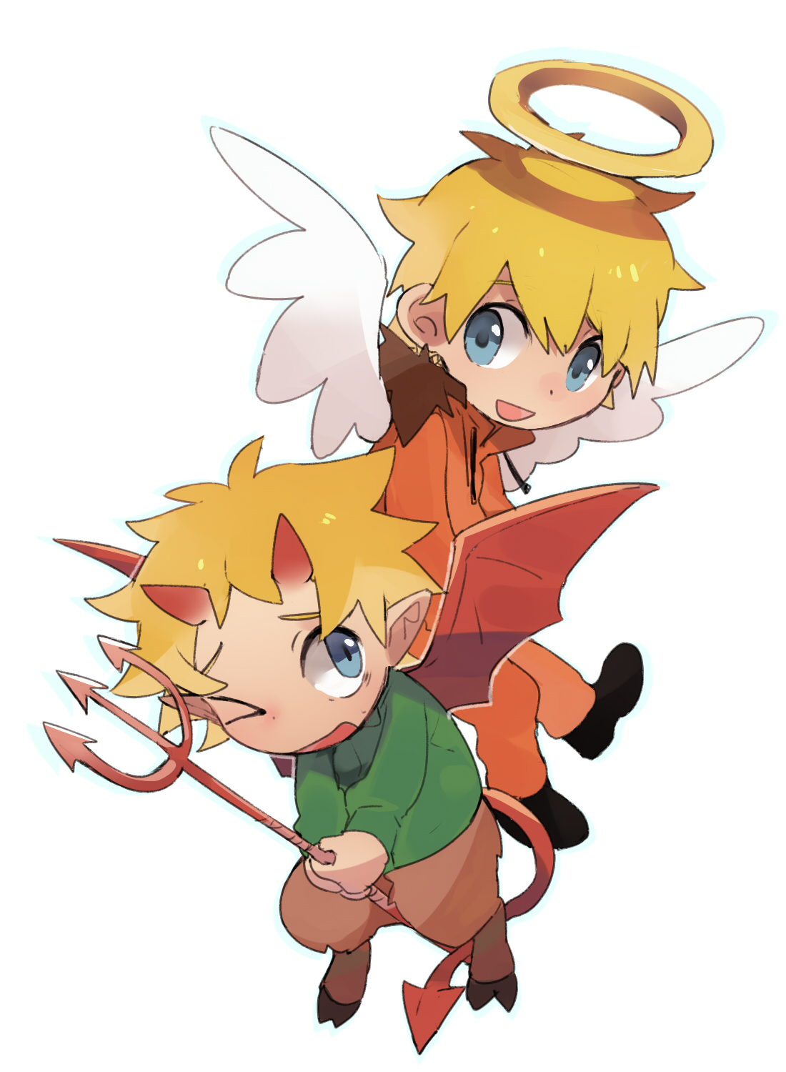 Safebooru - > o 2boys angel angel wings animification blonde hair blue ...