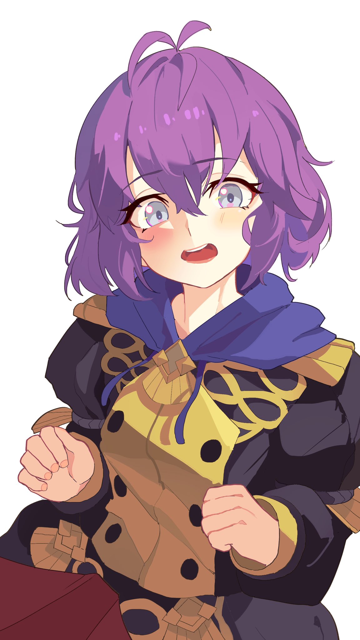 Safebooru - 1girl antenna hair bernadetta von varley black jacket blush ...