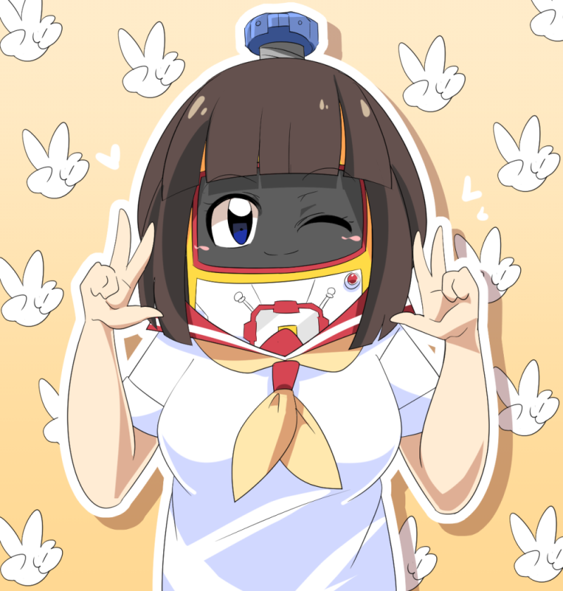 Safebooru - 1girl blue eyes blunt bangs blush bob cut breasts brown ...