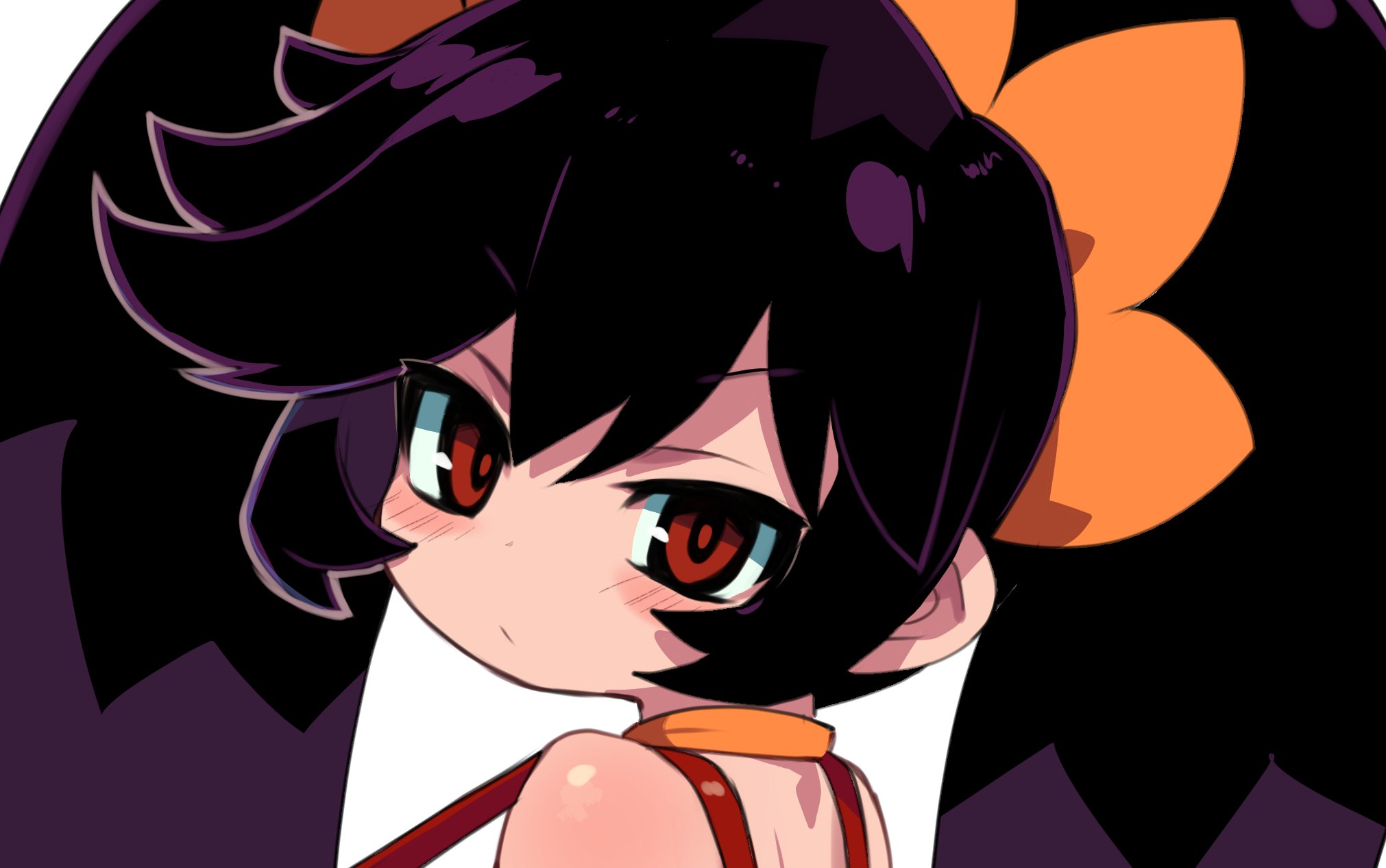 Safebooru - 1girl ashley (warioware) bare shoulders black hair blush ...