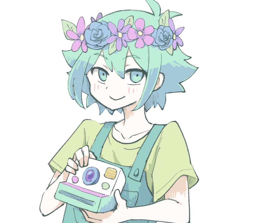 Safebooru - 1boy basil (headspace) (omori) basil (omori) blush camera ...