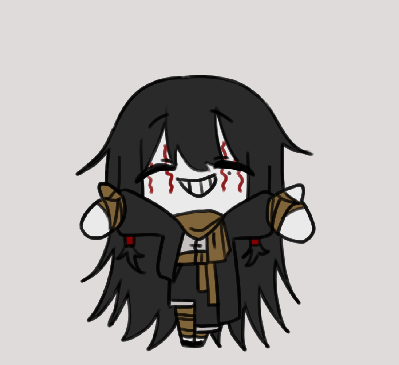 Safebooru - 1boy animated animated gif arms up asymmetrical clothes asymmetrical coat ...