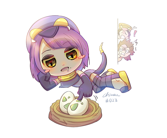 Safebooru - ! 3girls blush stickers chibi chibi only chiuanzhang egg ...