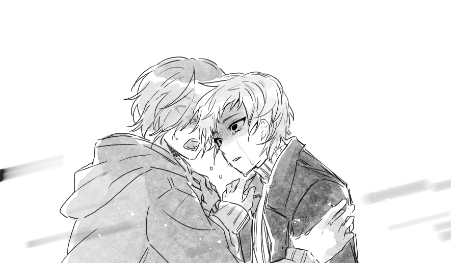 Safebooru - 2boys aiba ibuki atou haruki crying crying with eyes open ...