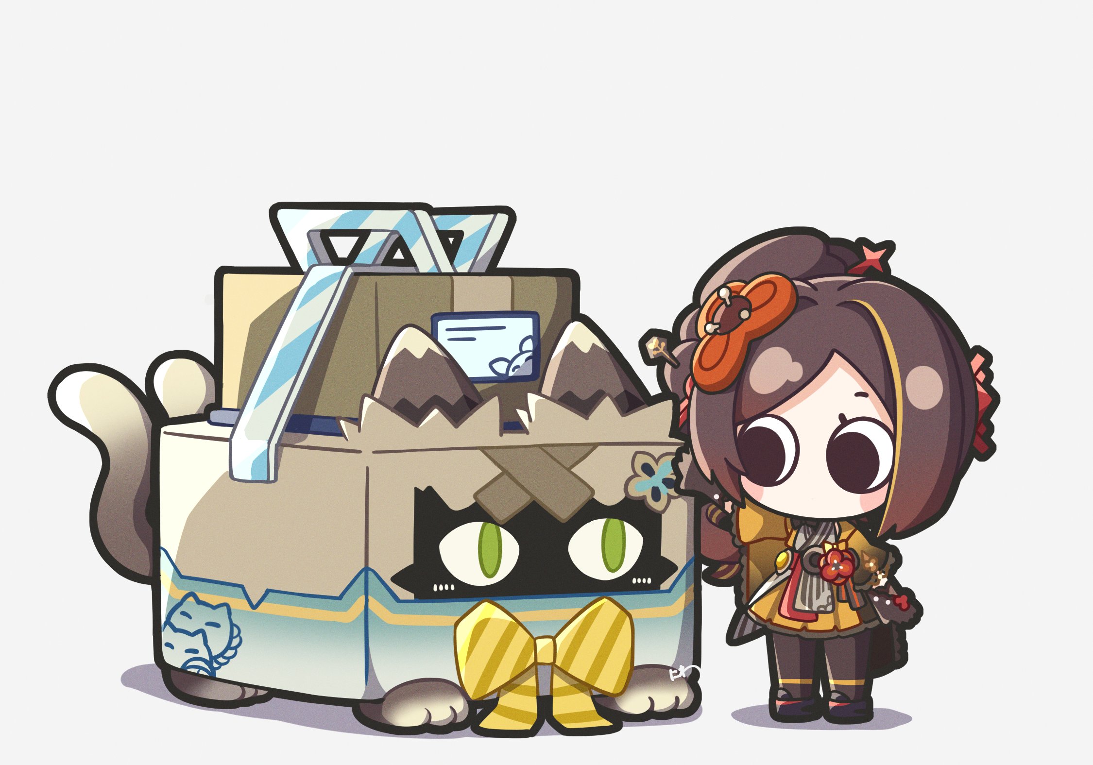 Safebooru - 1girl animalization black eyes black footwear black ...