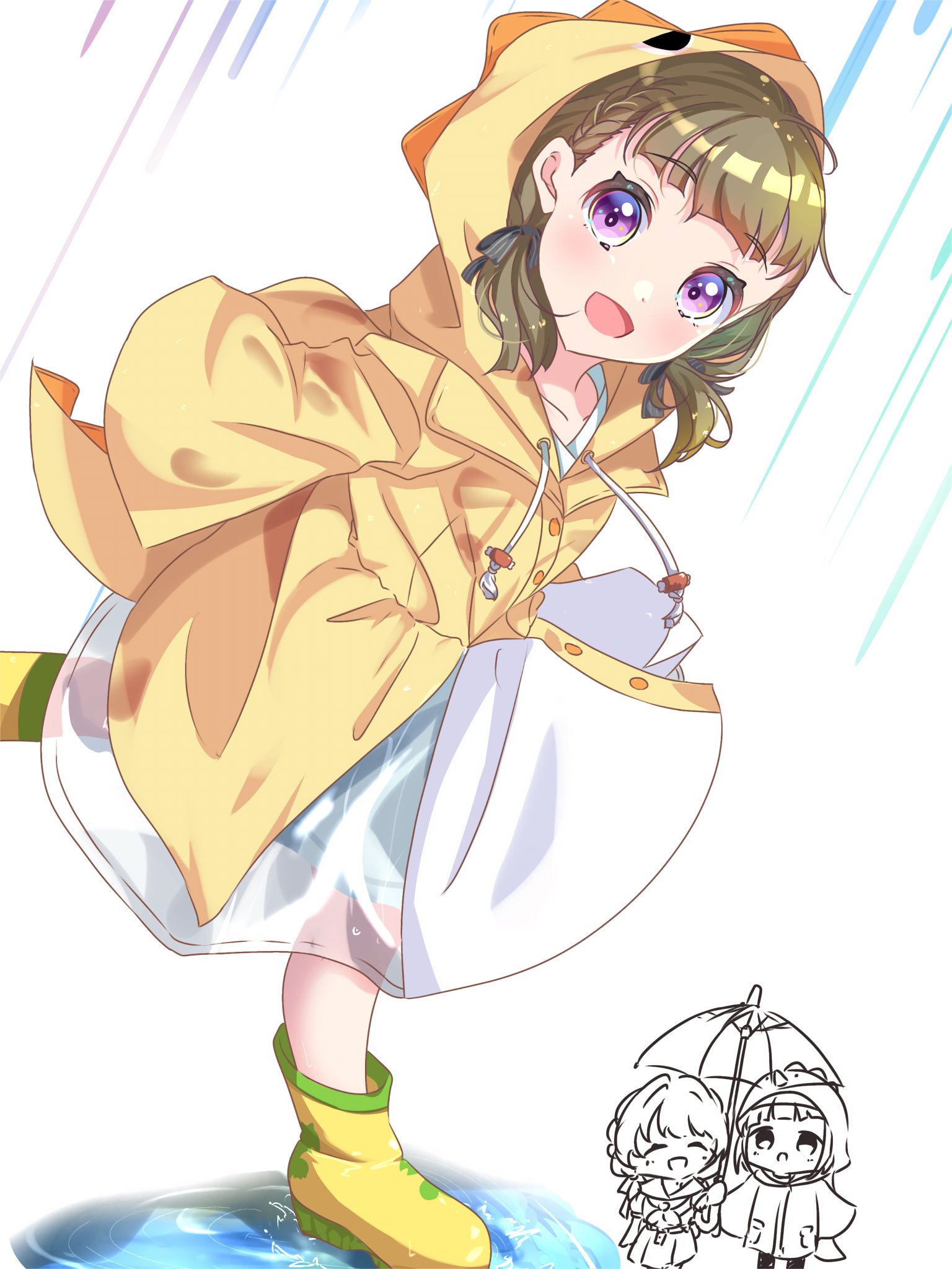 Safebooru - 2girls :d :o ^ ^ blunt bangs boots braid brown hair center ...