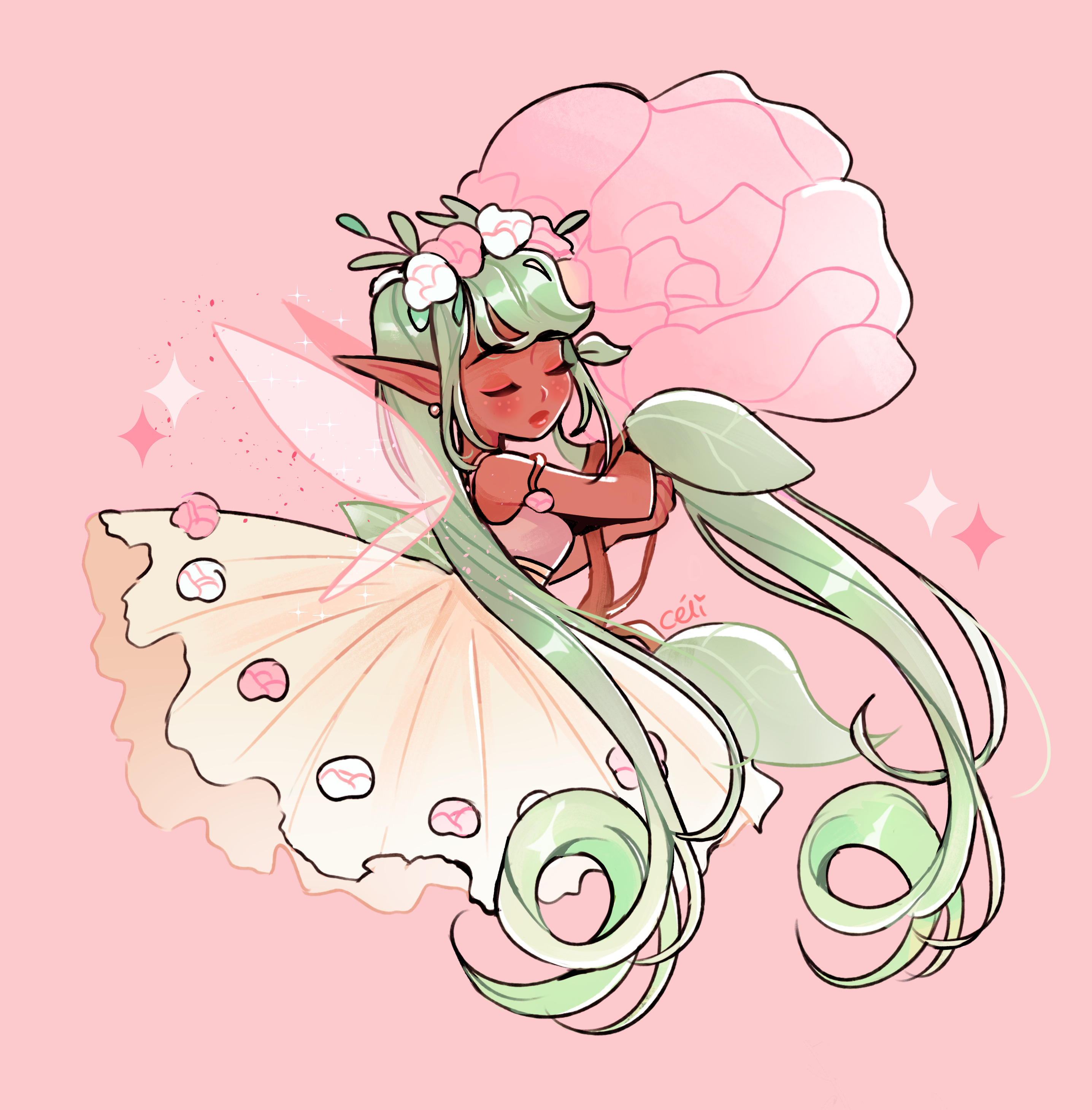 Safebooru - 1girl absurdres armlet closed eyes dark-skinned female dark ...