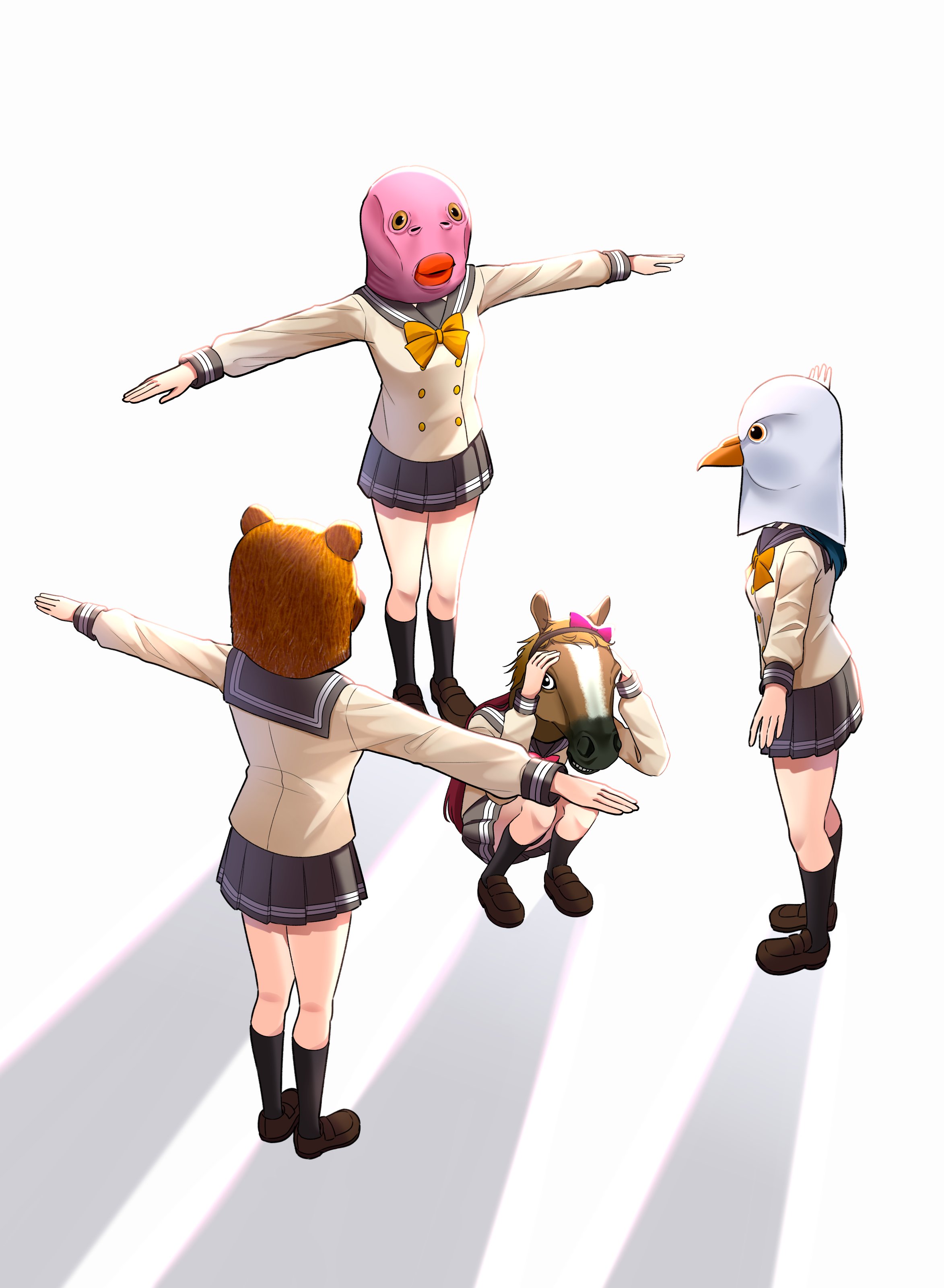 Safebooru - 4girls absurdres aida rikako assert your dominance (meme ...