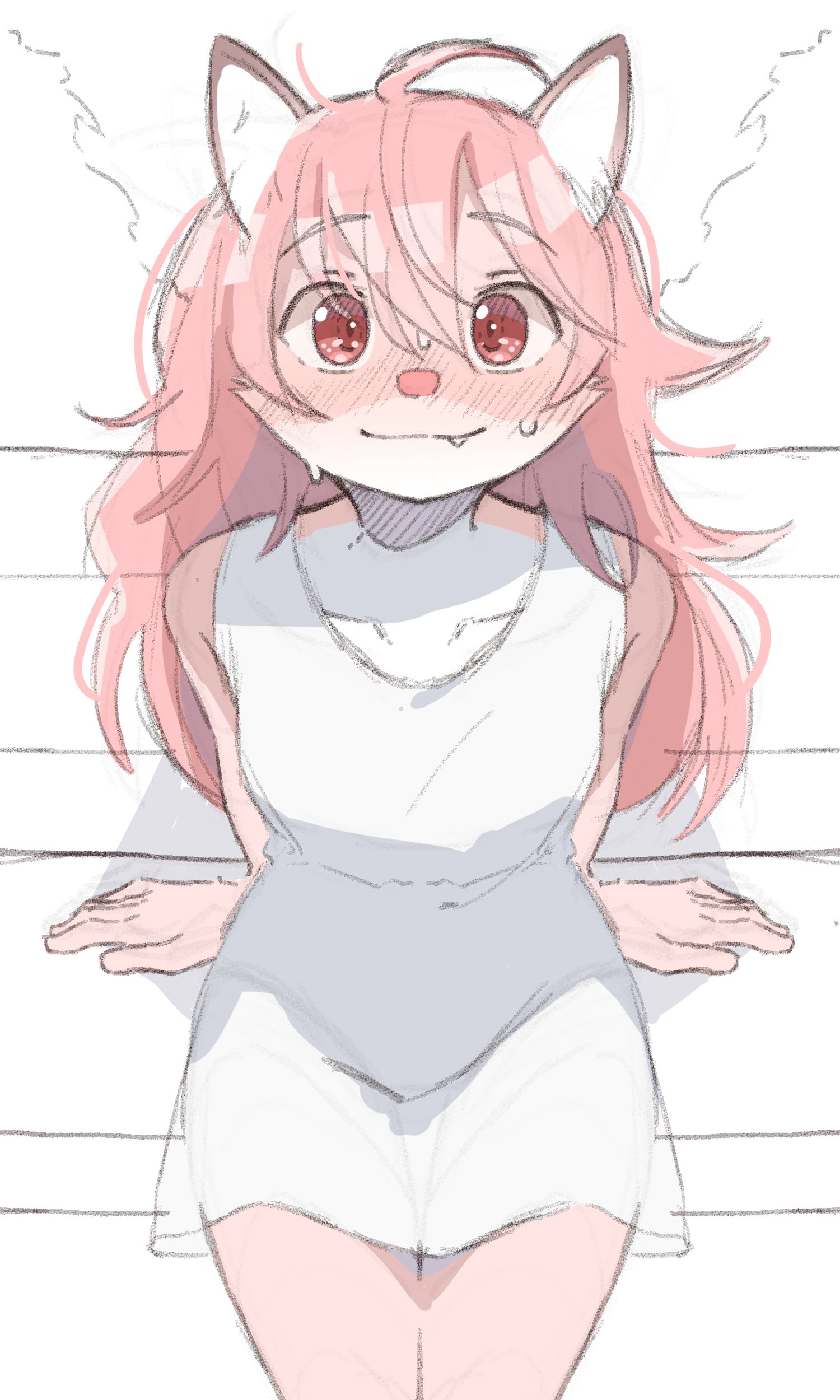 Safebooru - 1girl absurdres animal ear fluff animal ears borrowed character breasts dress fang ...