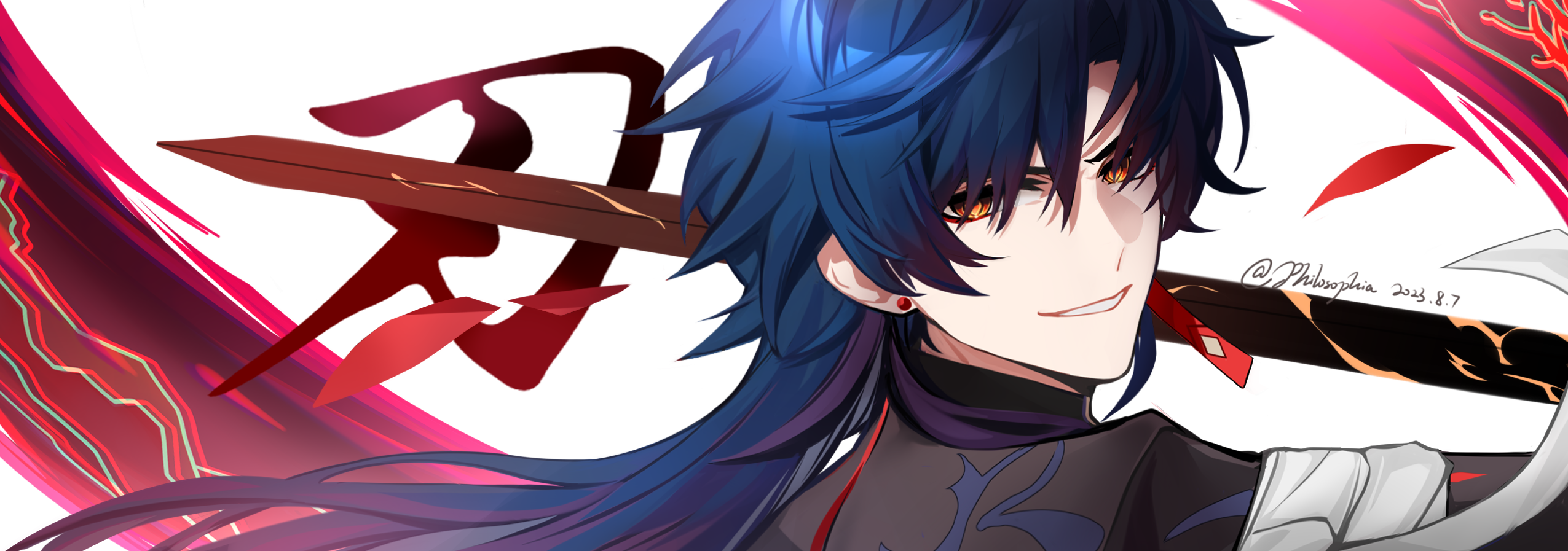 Safebooru - 1boy 2023 bandaged arm bandages black hair black jacket ...