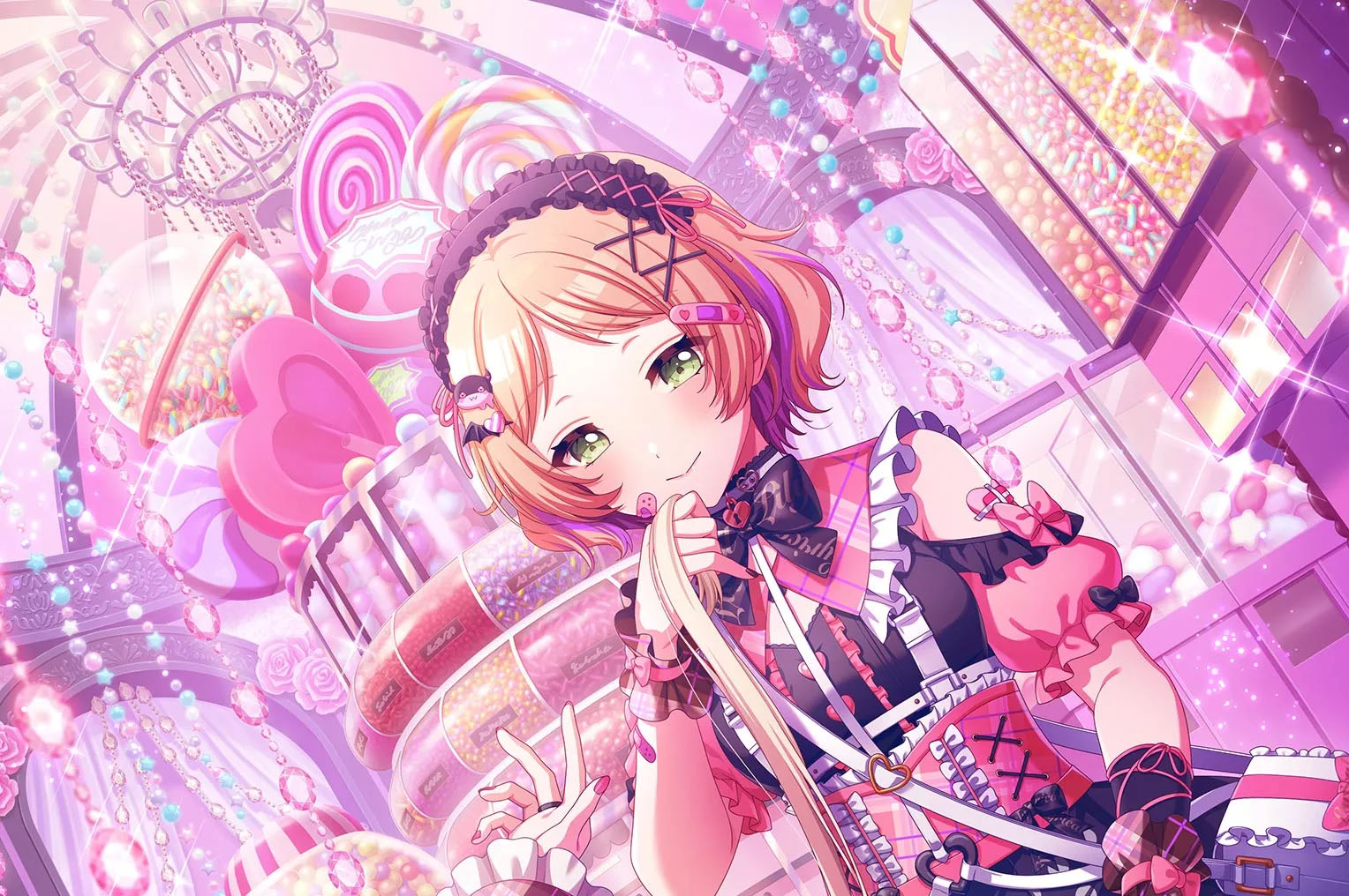 Safebooru - blonde hair d4dj dress green eyes short hair smile takeshita miiko | 4947165