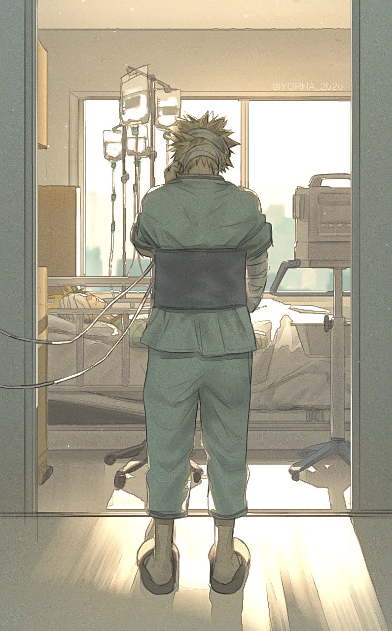 Safebooru - 2boys bakugou katsuki bandaged arm bandaged head bandages ...