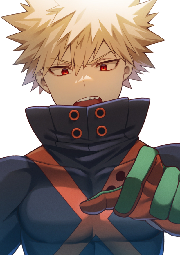 Safebooru - 1boy bakugou katsuki black bodysuit blonde hair bodysuit ...