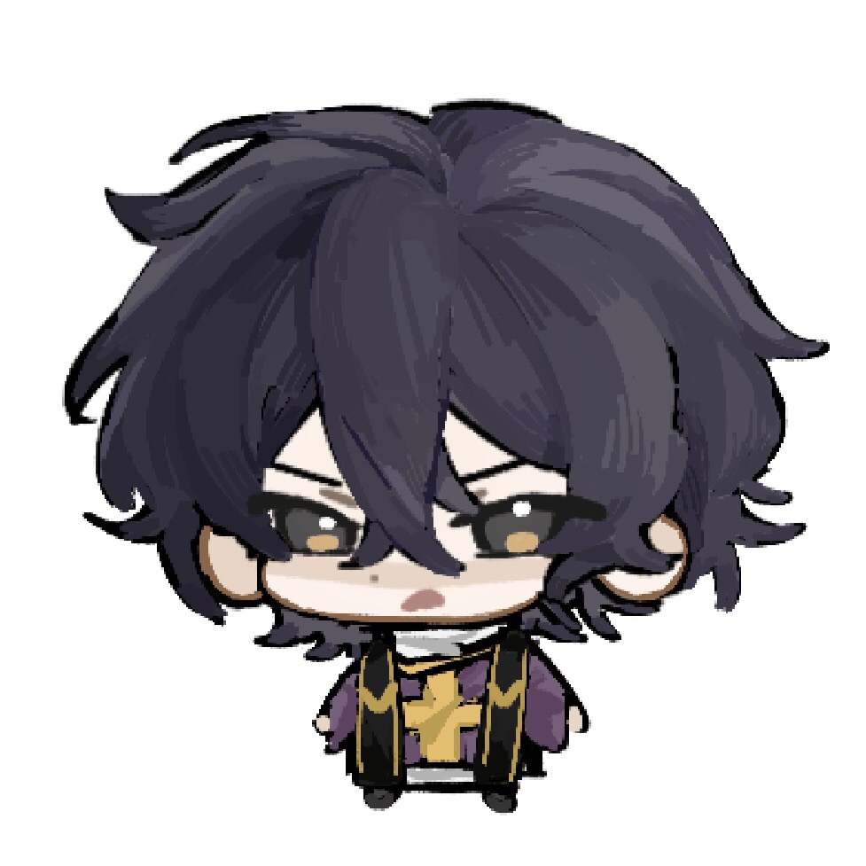 Safebooru - 1boy black eyes black hair chibi chibi only commentary gold ...