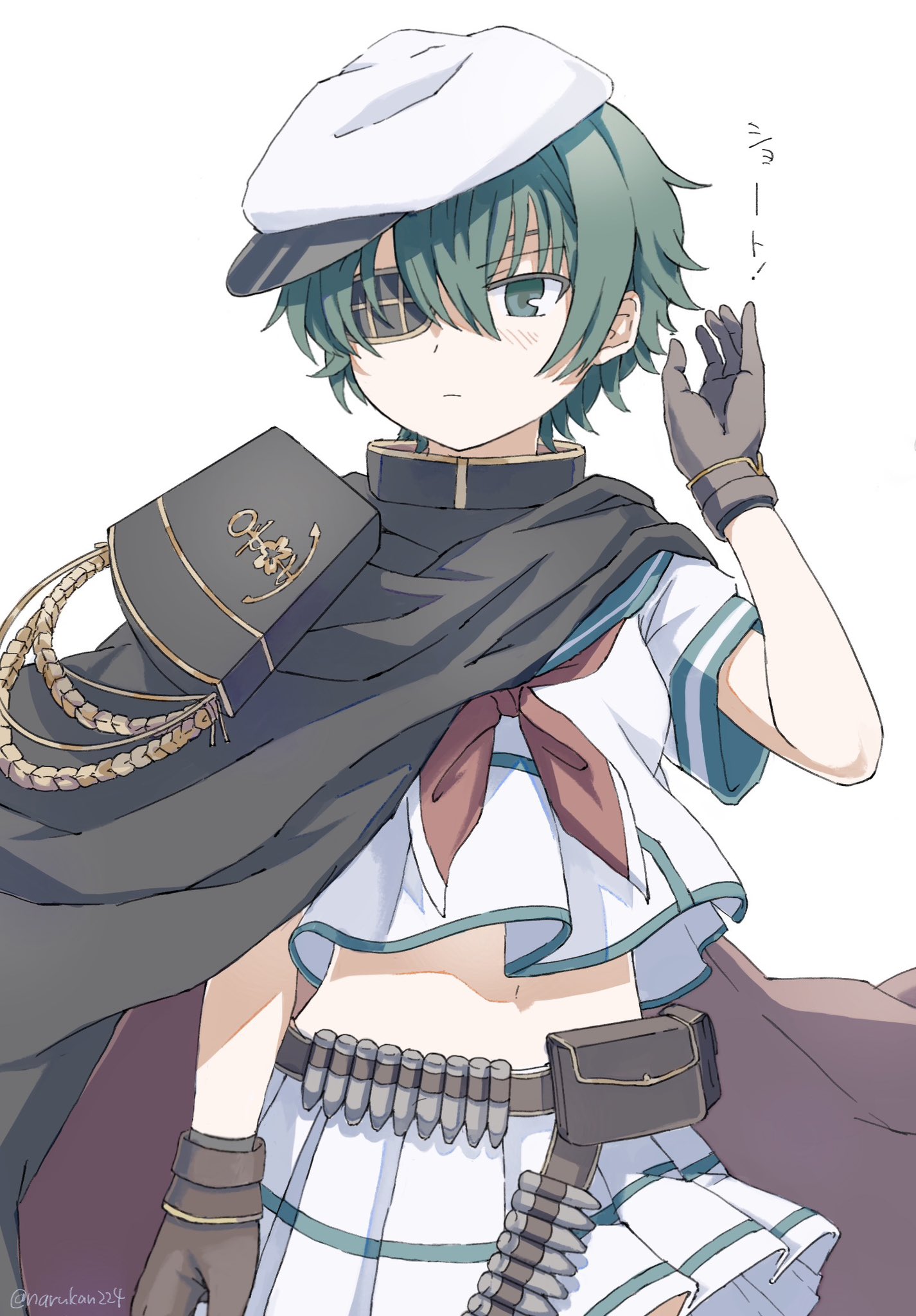 Safebooru - 1girl alternate hair length alternate hairstyle belt black cape black gloves blue ...