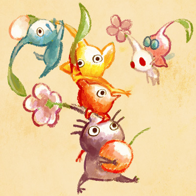 Safebooru - black eyes blue eyes blue pikmin blue skin bud carrying ...