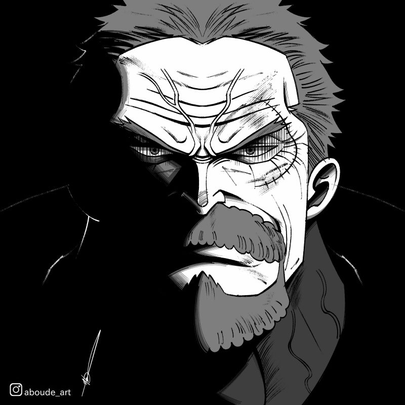 Safebooru - 1boy aboude art artist name beard closed mouth commentary ...