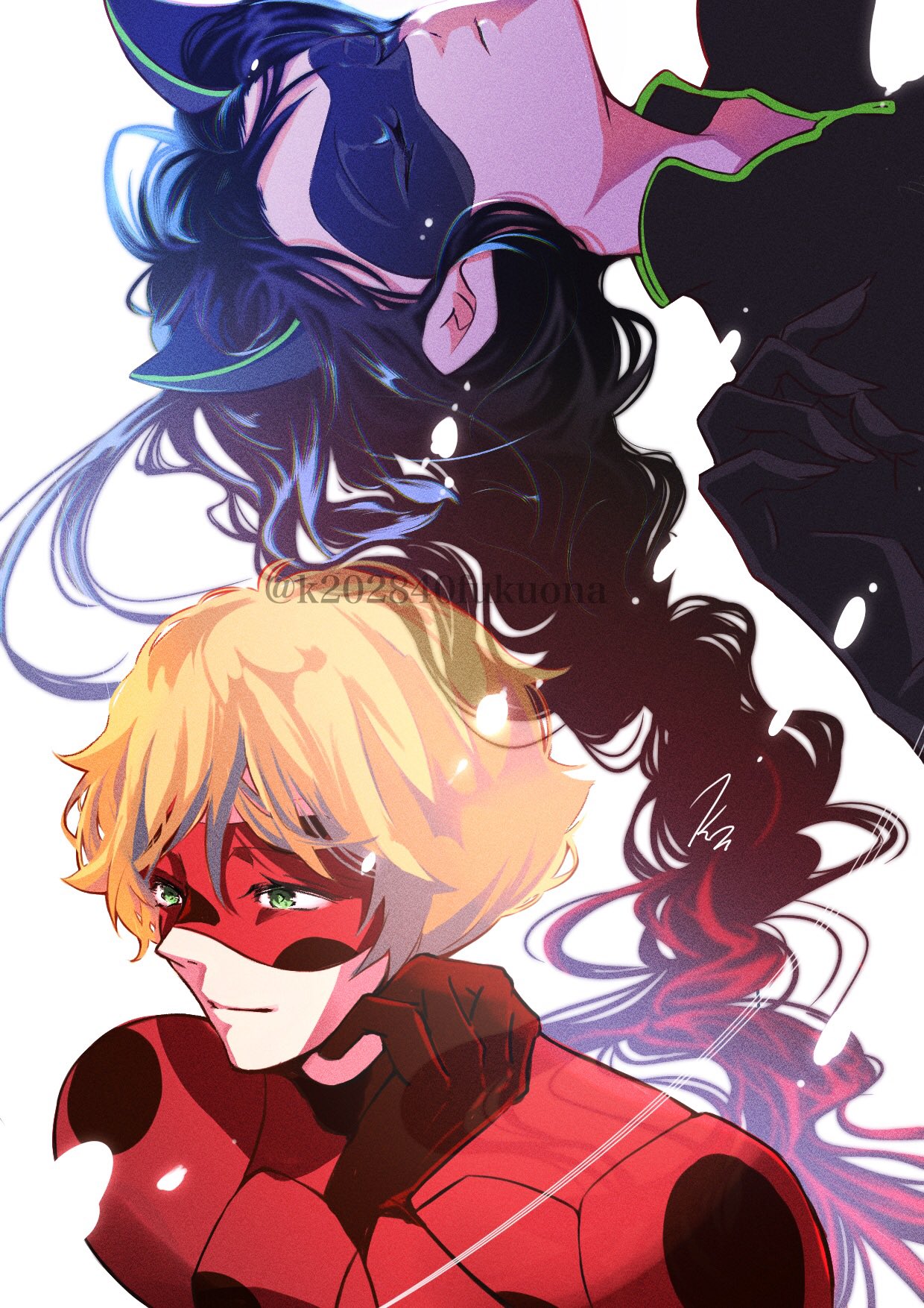 Safebooru - adrien agreste animal ears black bodysuit black hair black ...