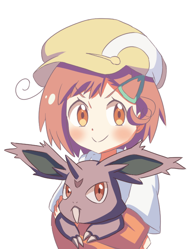 Safebooru - 1girl blossom (pokemon) blush brown eyes brown hair cape ...
