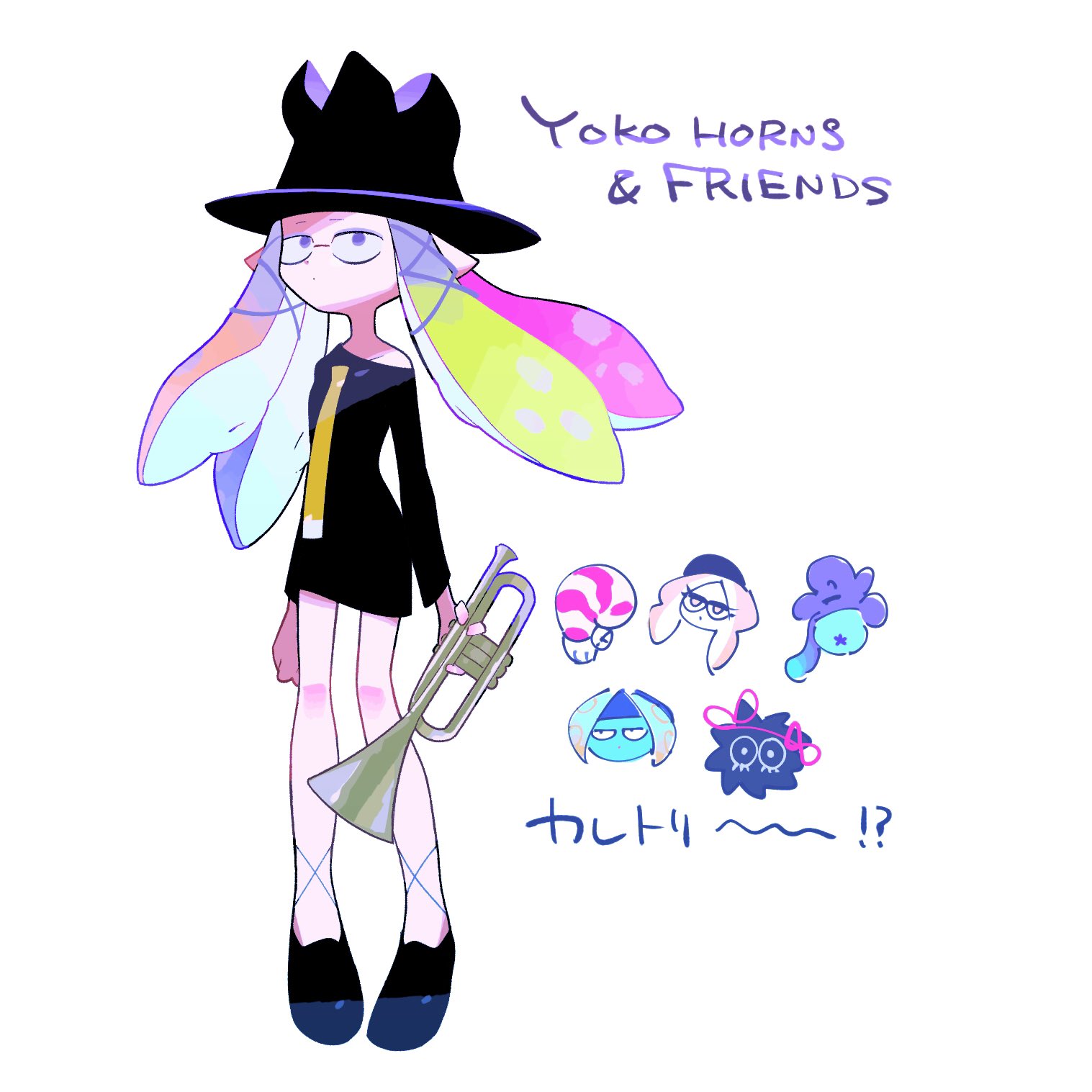 Safebooru - 6+girls aachin (splatoon) bibi (splatoon) black footwear ...