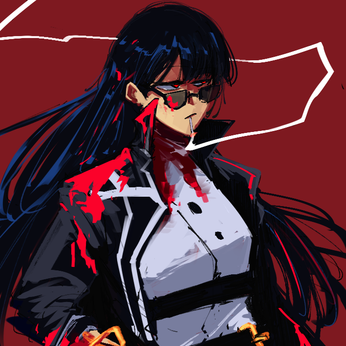 Safebooru - 1girl black coat black hair blood blood on clothes blood on ...