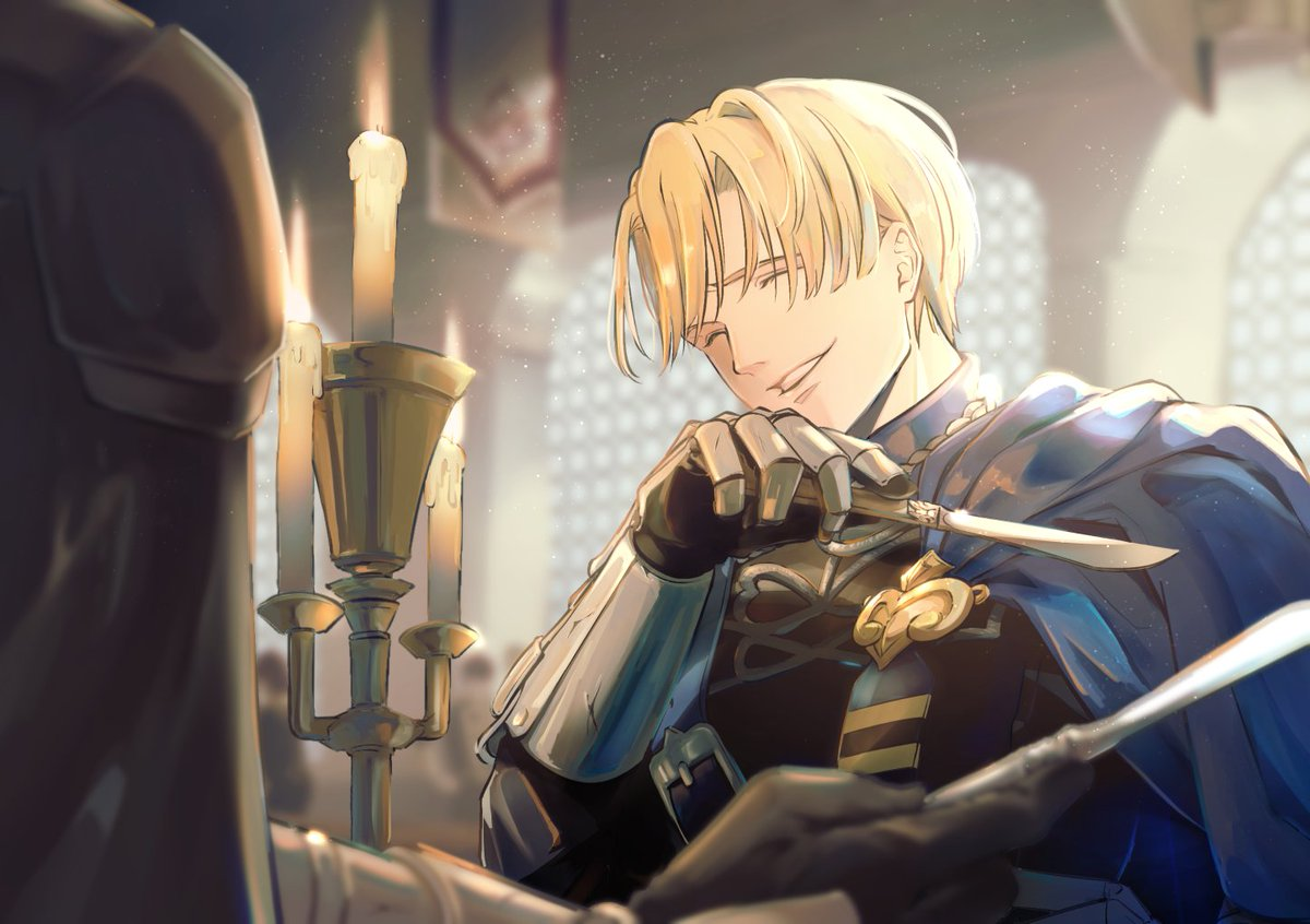 Safebooru - 1boy aiguillette armored gloves blonde hair blue cape buckle byleth (fire emblem ...