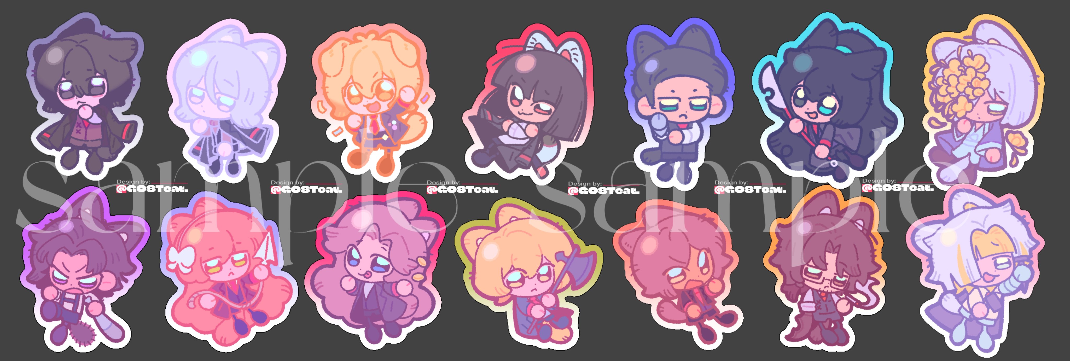 Safebooru - 6+boys 6+girls absurdres animal ears axe black background black eyes black hair ...