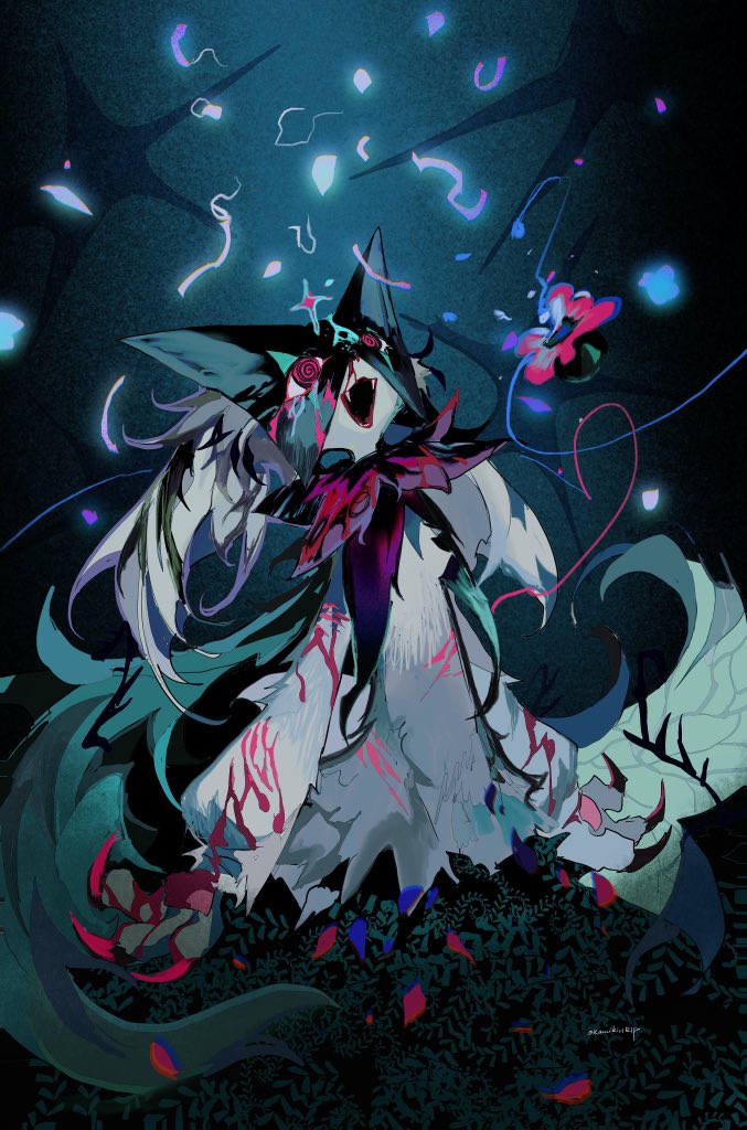 Safebooru - @ @ bleeding from forehead blood claws fangs furry green ...