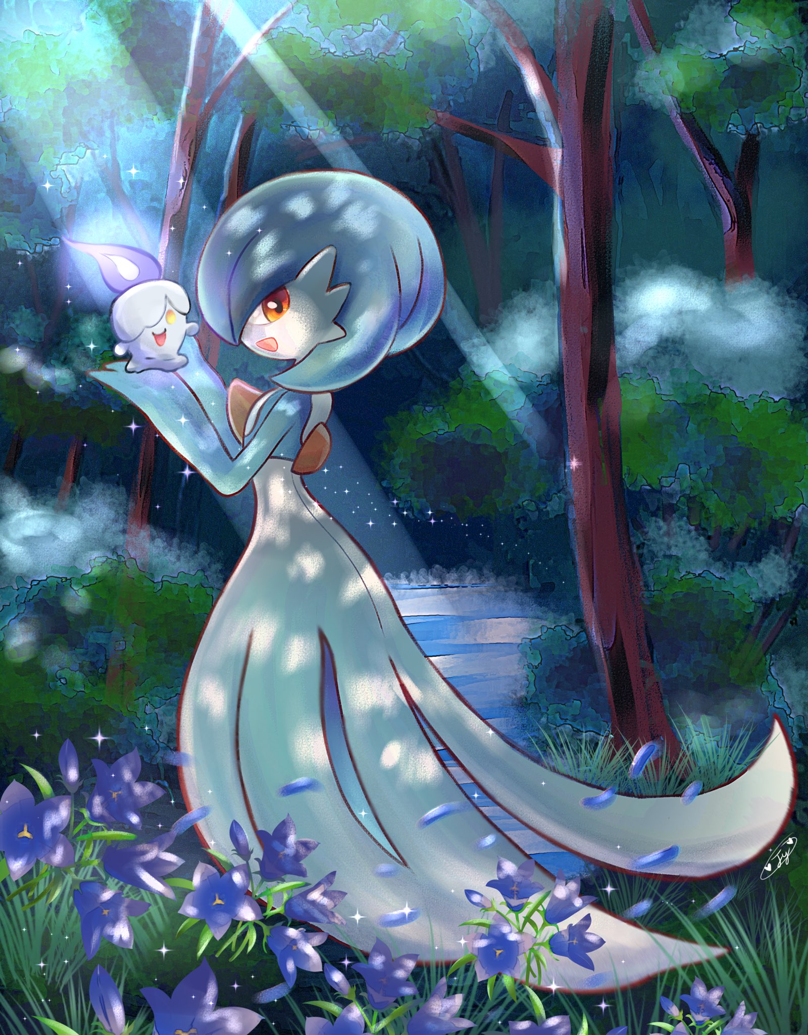 Safebooru - alternate color blue hair bob cut colored skin dress ...